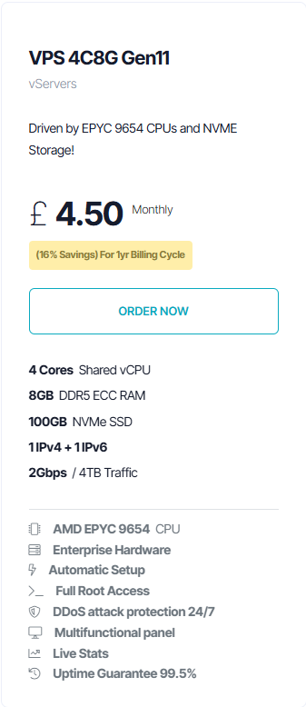 【测机】NetJett 的 EPYC 9654 VPS 4C8G Gen11 德国机测试存档